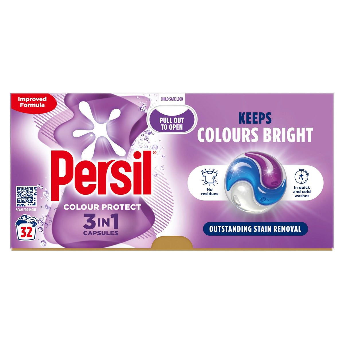 Persil 3 in 1 Washing Laundry Capsules - Colour Protect - 32 Washes ...