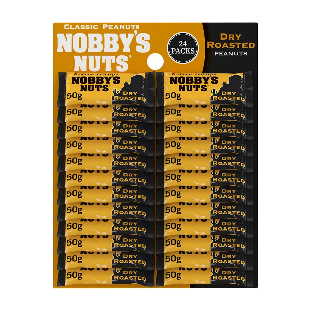 Nobby's Nuts Dry Roasted Peanuts Pub Card Snacks - 50g (Pack of 24 ...