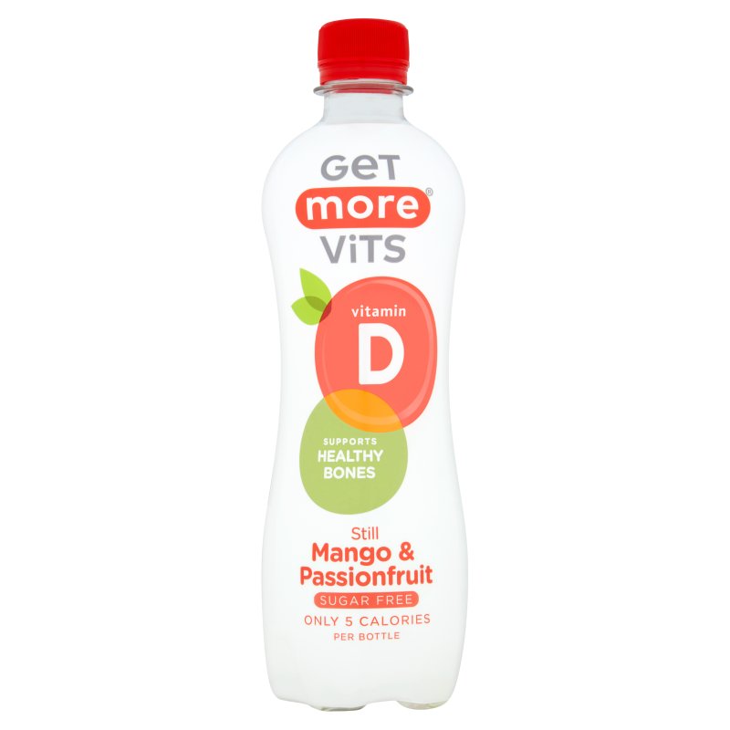 Get More Vits - Vitamin D Still Mango & Passionfruit 500ml (12 Pack ...
