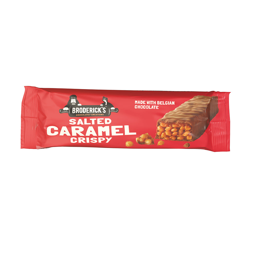 Broderick's Salted Caramel Crispy Bars 50g Box of 20 | Bulk Buy ...