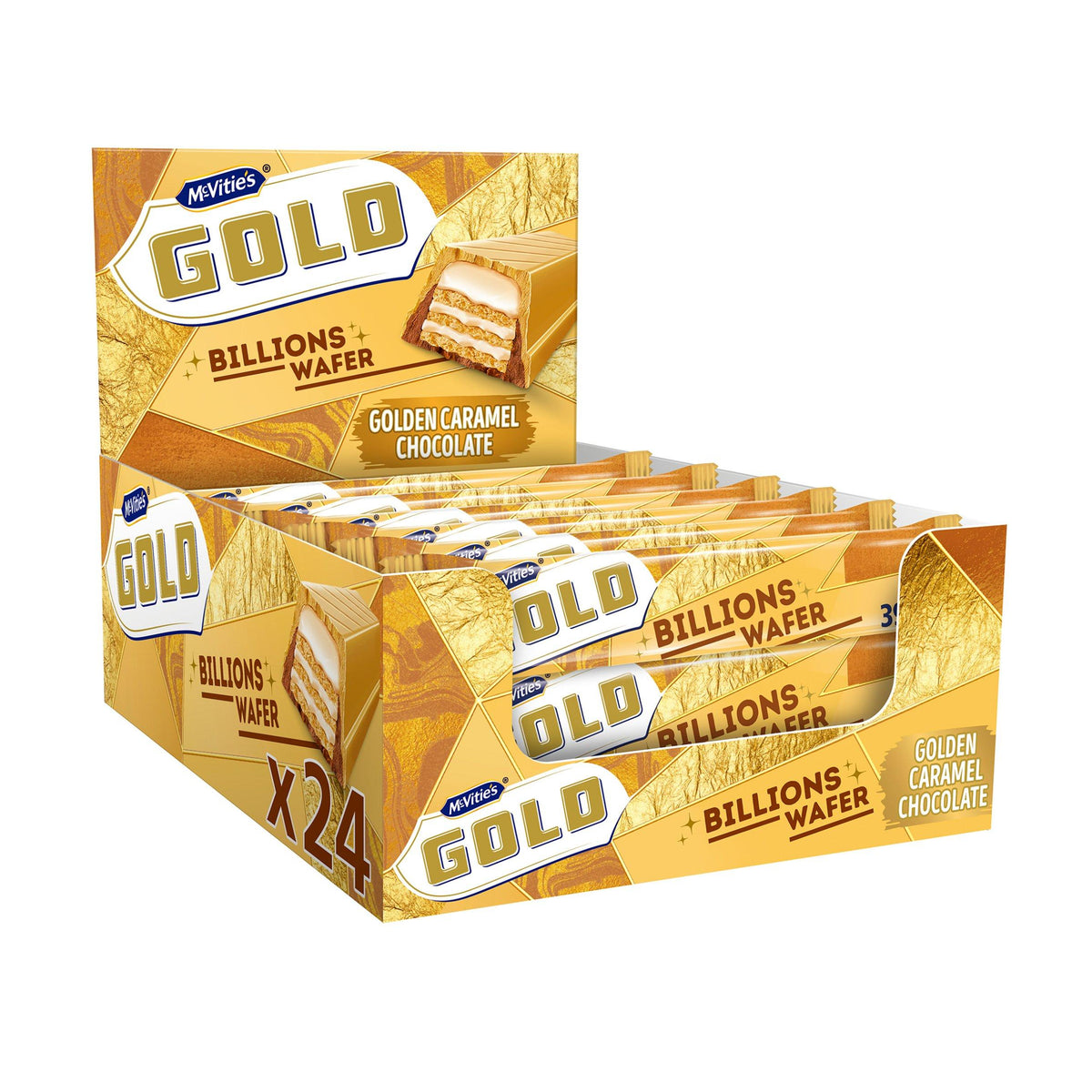 McVitie’s Gold Billions Wafer - 39g (Box of 24) – Vending Superstore