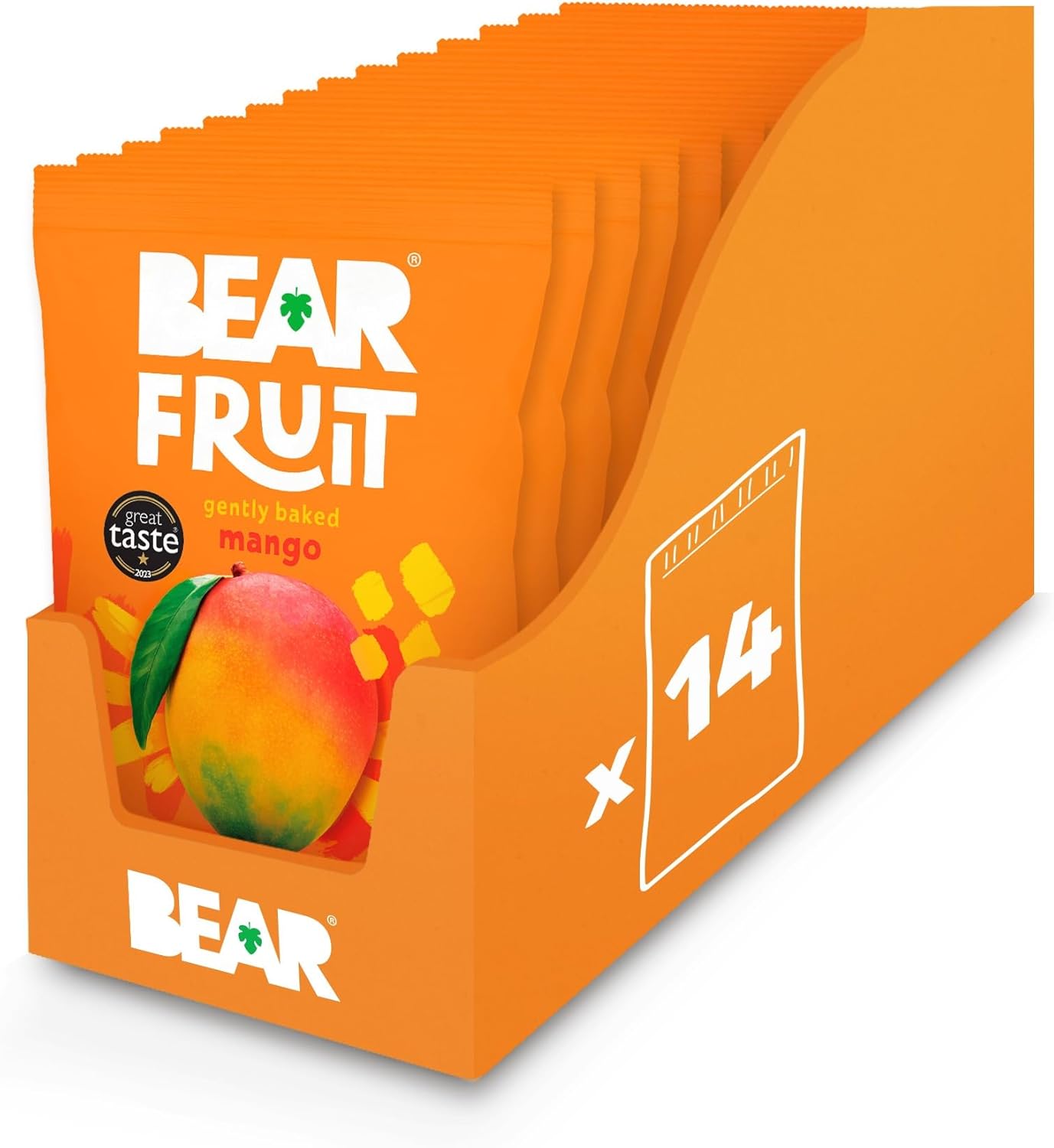 BEAR Fruit Dried Mango Packs - Gently Baked Fruit - Healthy - Vegan ...