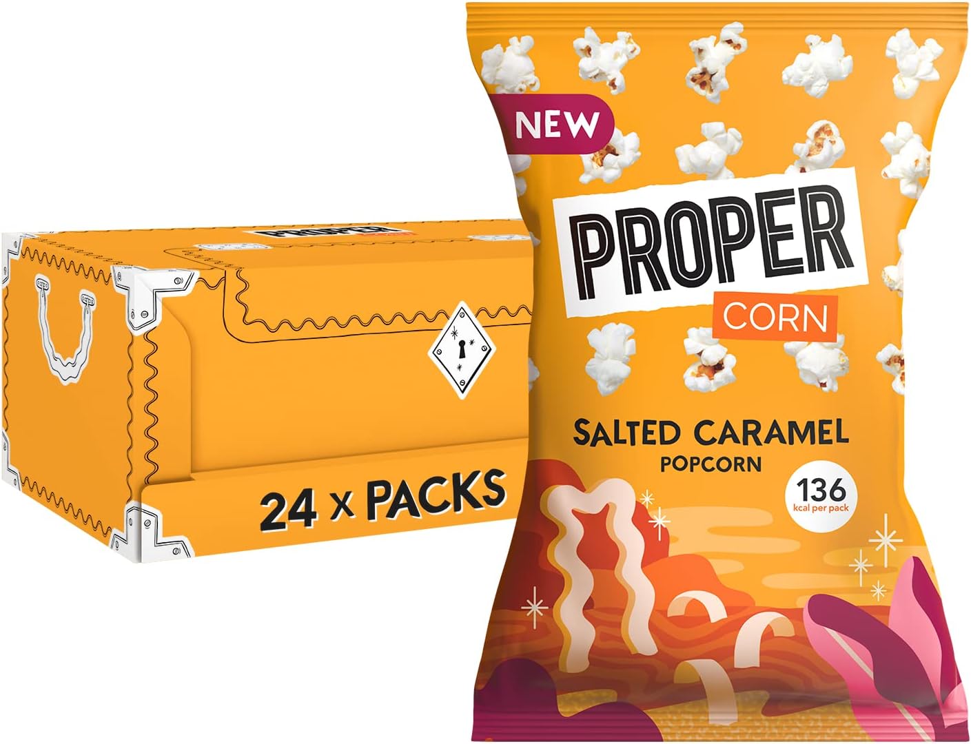Propercorn Salted Caramel Popcorn - 28G (Box of 24) – Vending Superstore