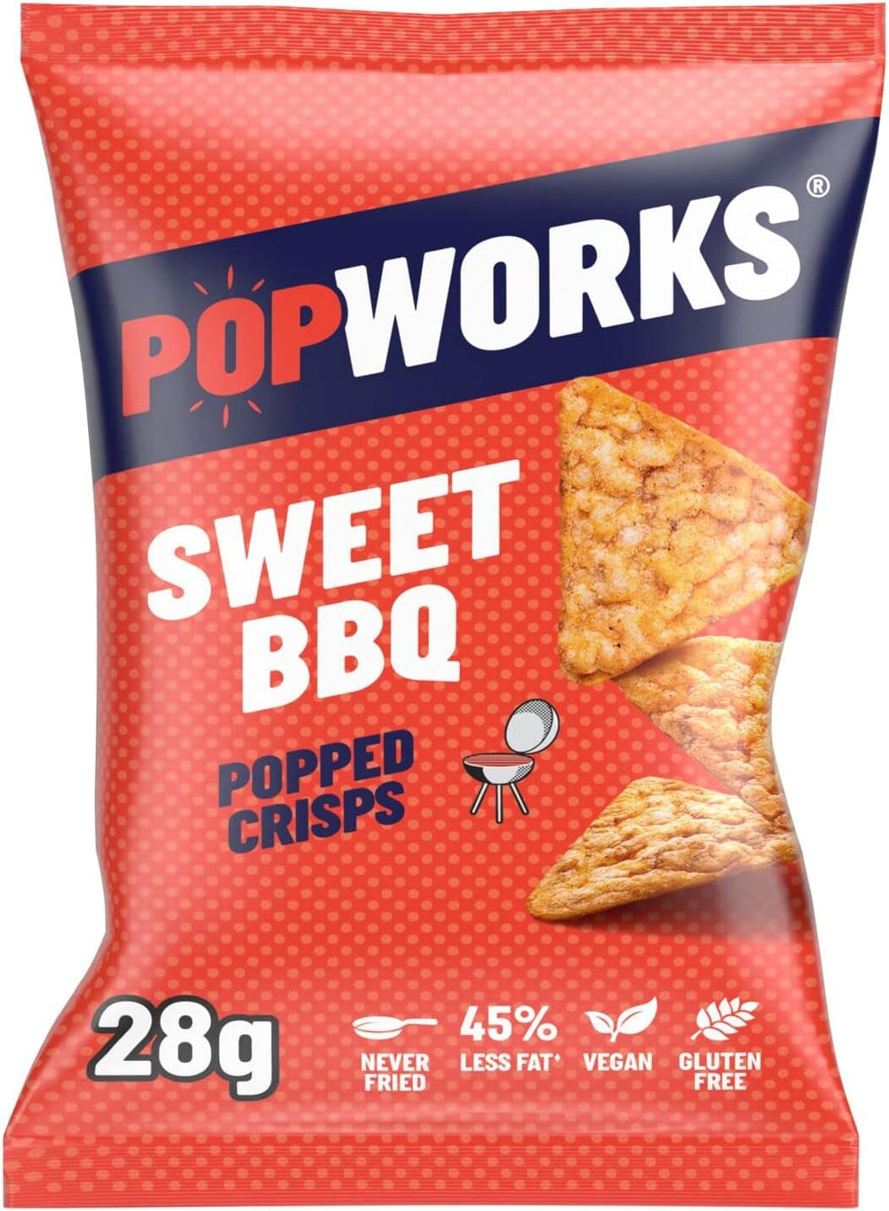Walkers Popworks BBQ Crisps - 28g (Box of 18) BEST BEFORE 27/12/25 ...
