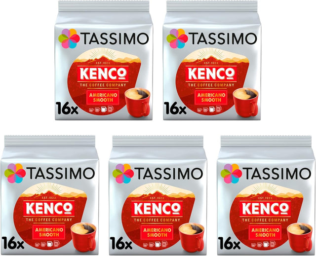 Tassimo Kenco Americano Smooth Coffee Pods, 16 Capsules (Pack of 5 ...