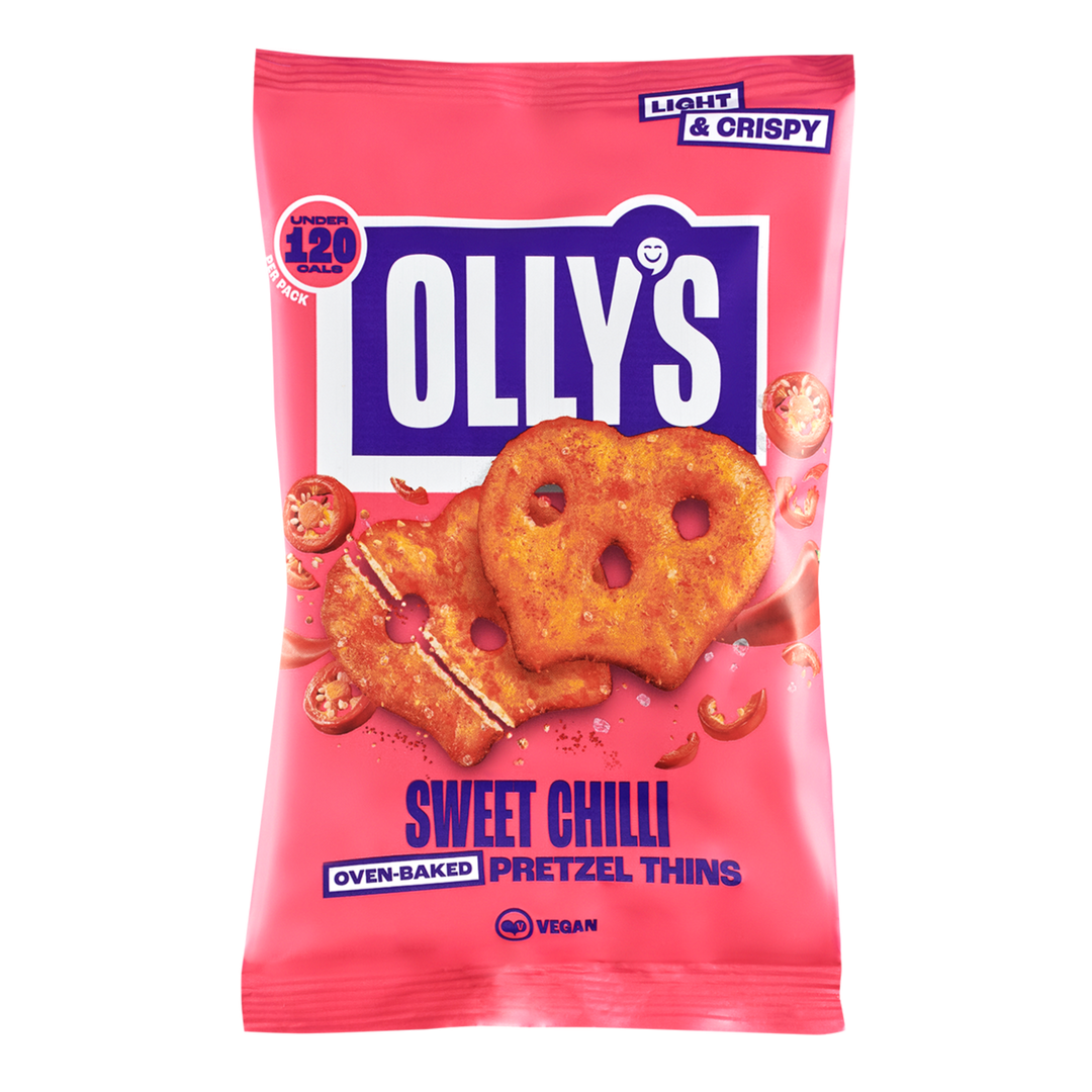 Olly's Pretzel Thins Sweet Chilli 35g (Box of 10) – Vending Superstore