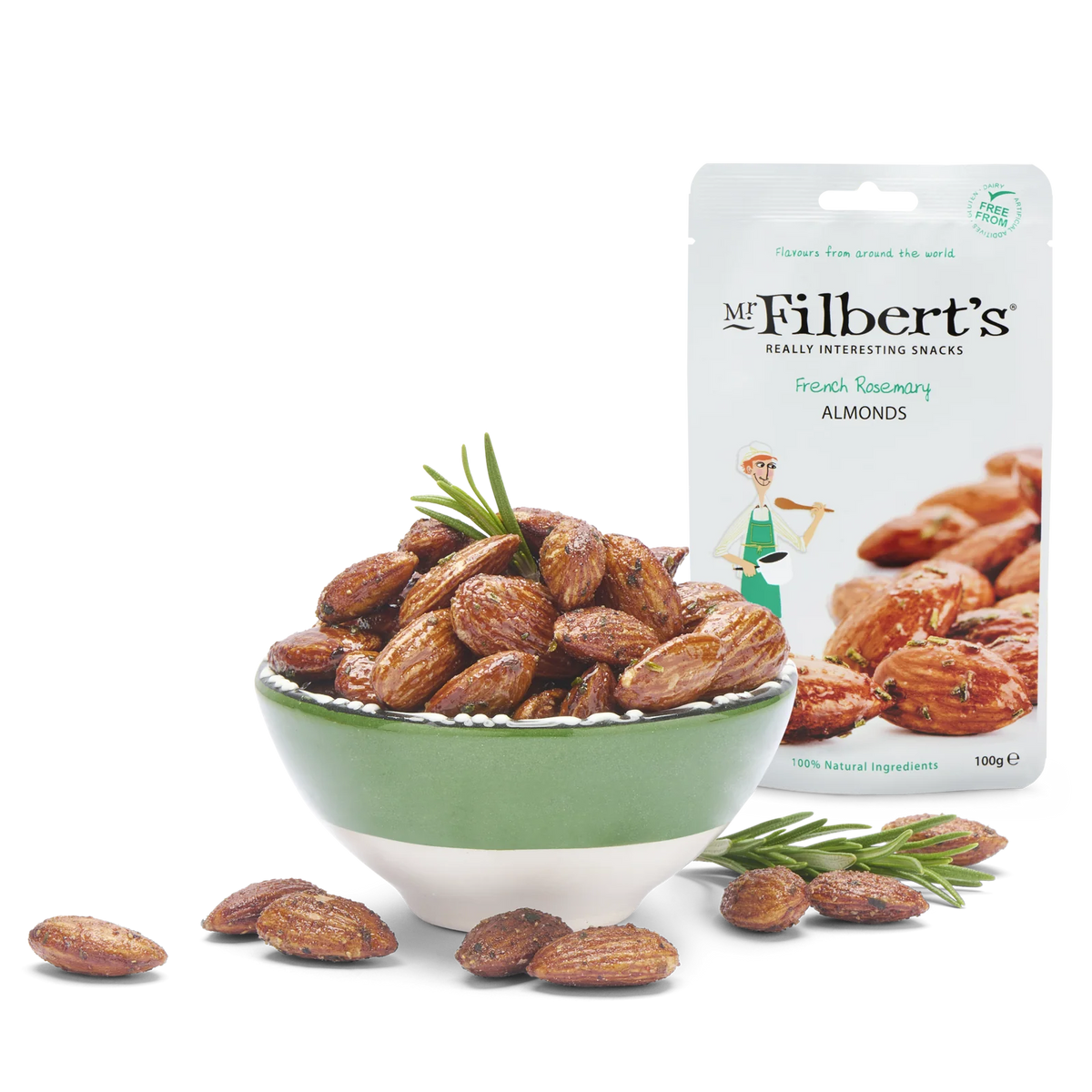 Mr Filbert's French Rosemary Almonds – 40g (Box of 20) – Vending Superstore