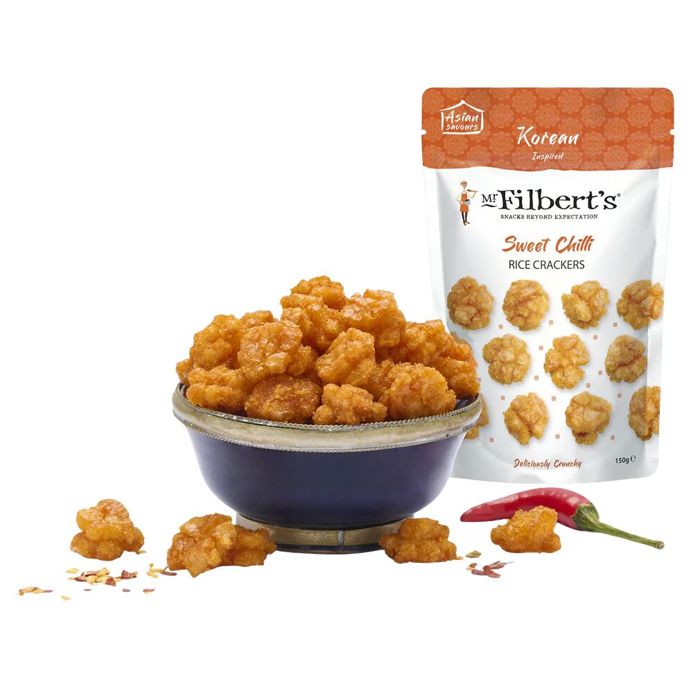 Mr Filbert's Sweet Chilli Rice Crackers – 40g (Box of 16) – Vending ...