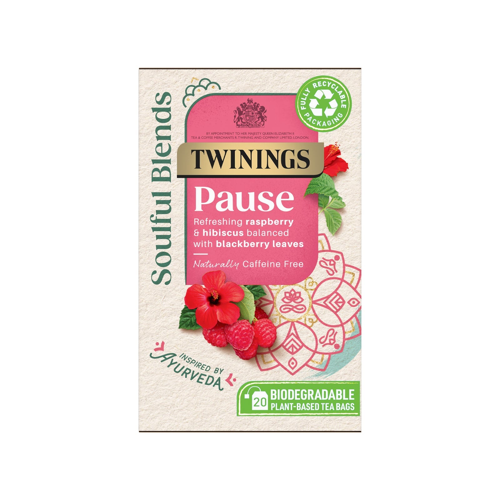 Twinings Soulful Blends Pause Raspberry Tea Bags | Box of 20 – Vending ...