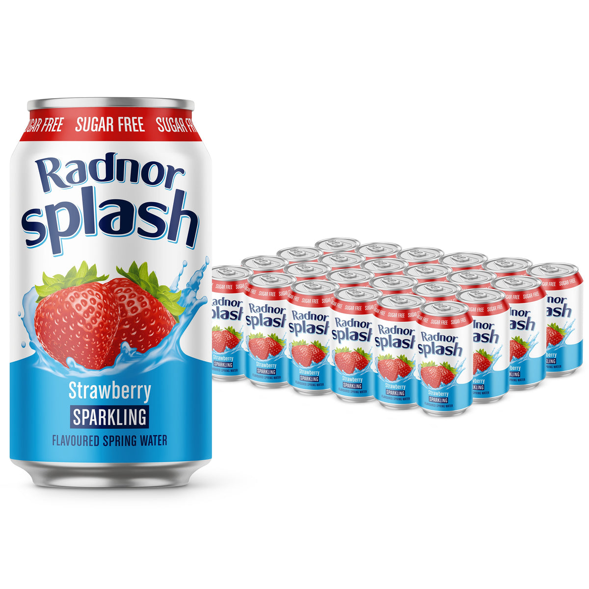 Radnor Hills Splash Strawberry Sparkling Can 330ml (24 Pack) – Vending ...