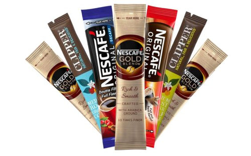 Individual Coffee Sachets & Sticks, Nescafe, Kenco and More.