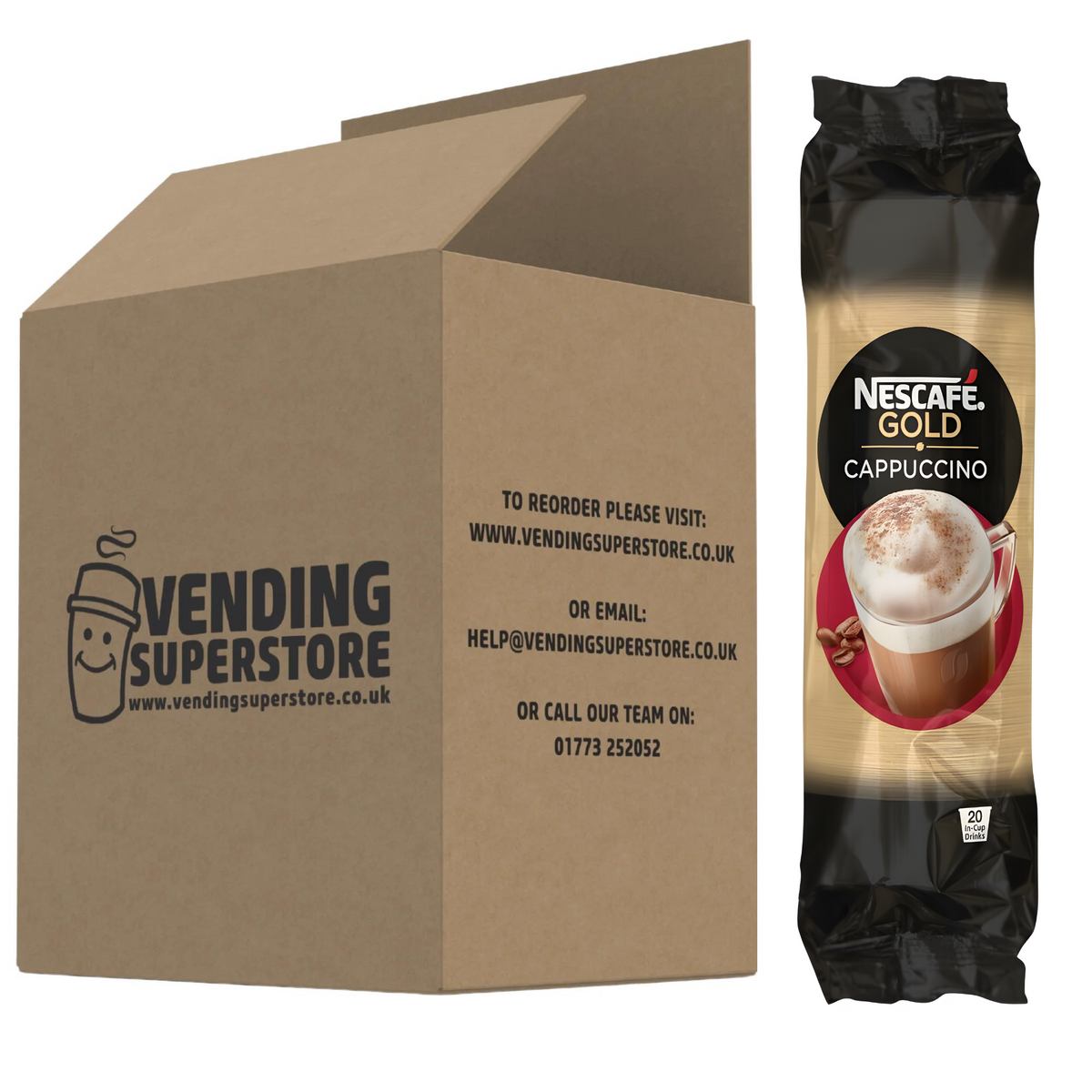 Incup Vending Drinks - Nescafe Cappuccino - (Pack of 20 Cups / 240 Cup ...