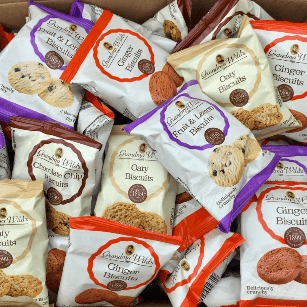 Grandma Wild's - Individually Wrapped Biscuits - 100 Twinpacks - 4 Var