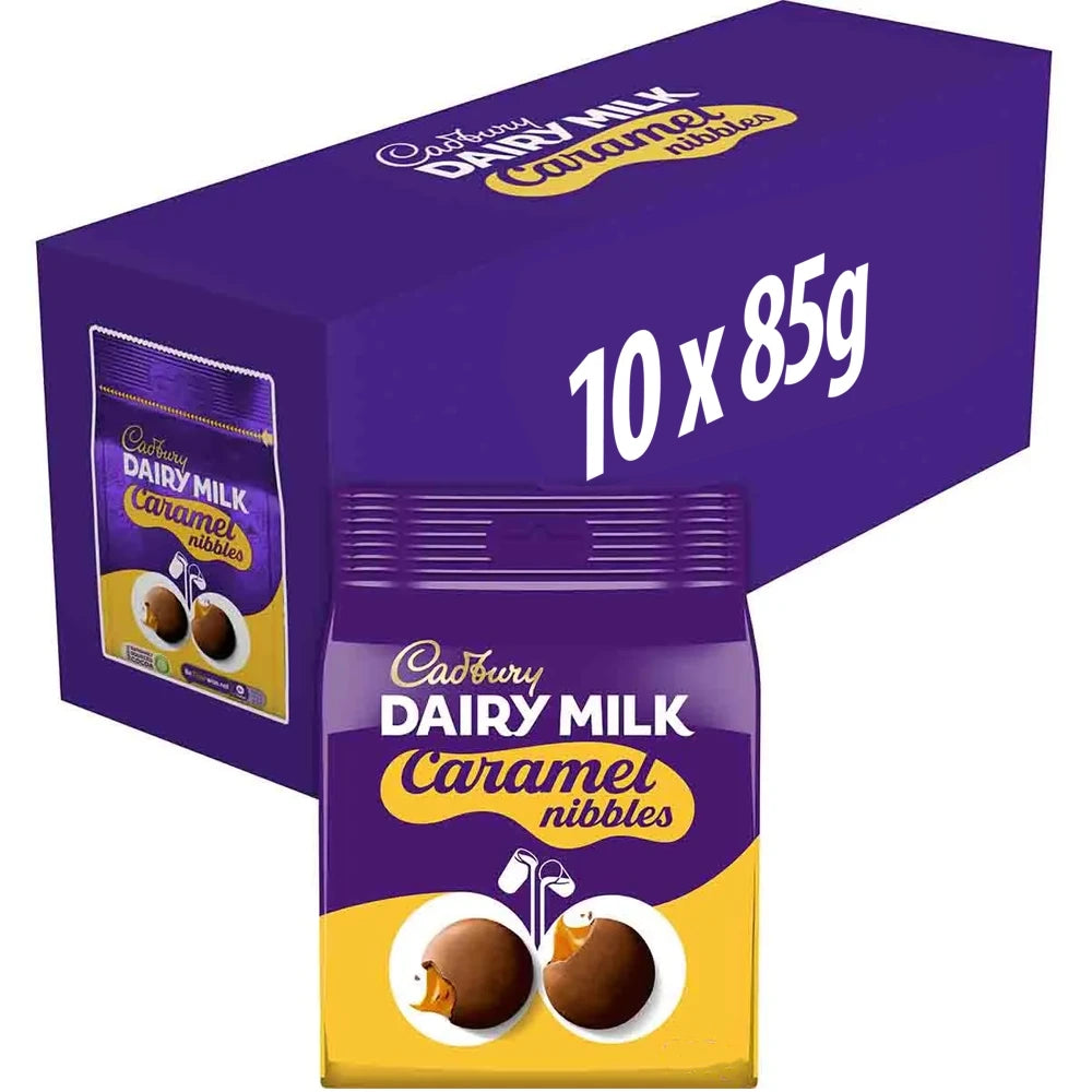 Cadbury Caramel Nibbles Bags 85g Pack of 10 | Bulk Buy Wholesale ...