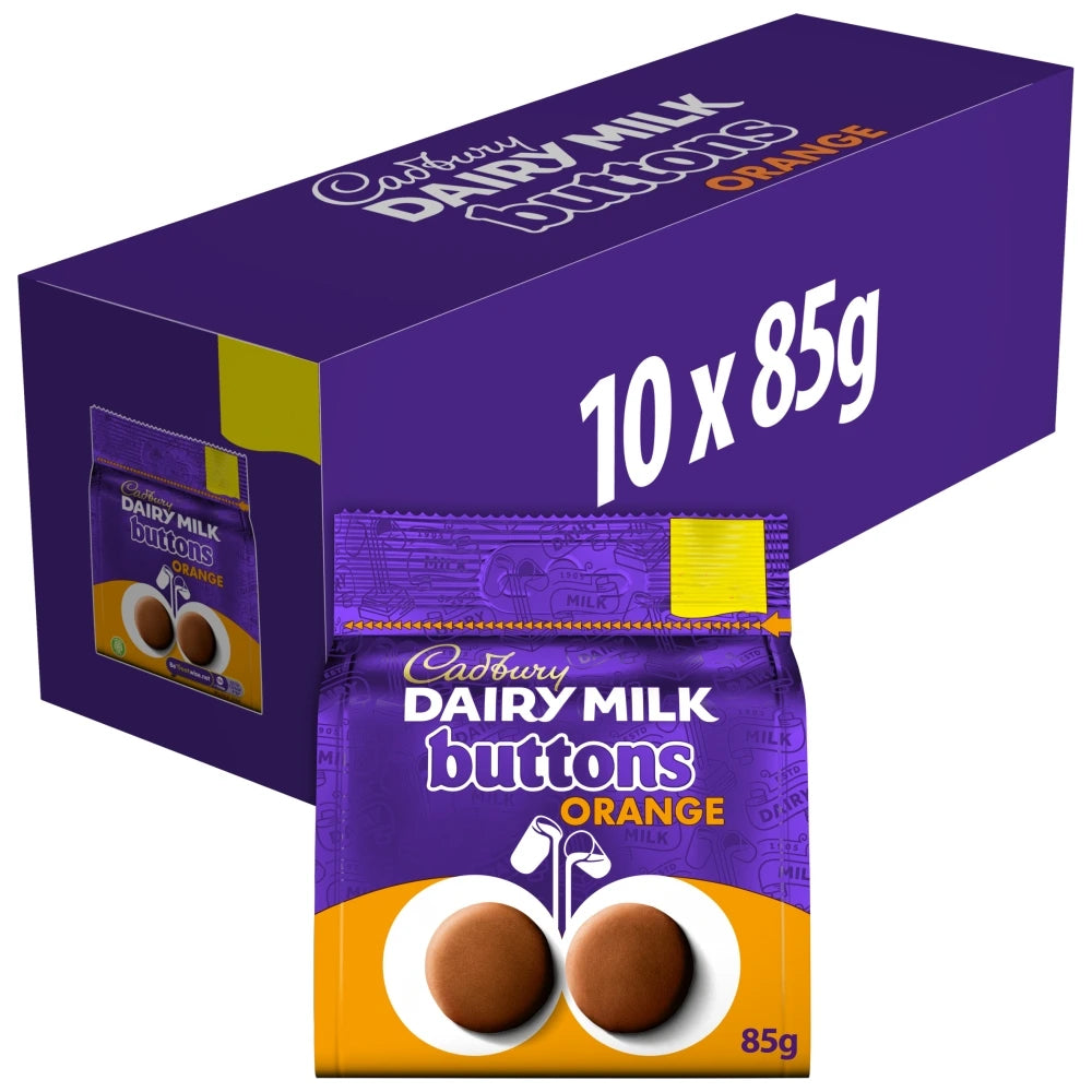 Cadbury Orange Giant Buttons Bags 85g Pack of 10 | Bulk Buy – Vending ...