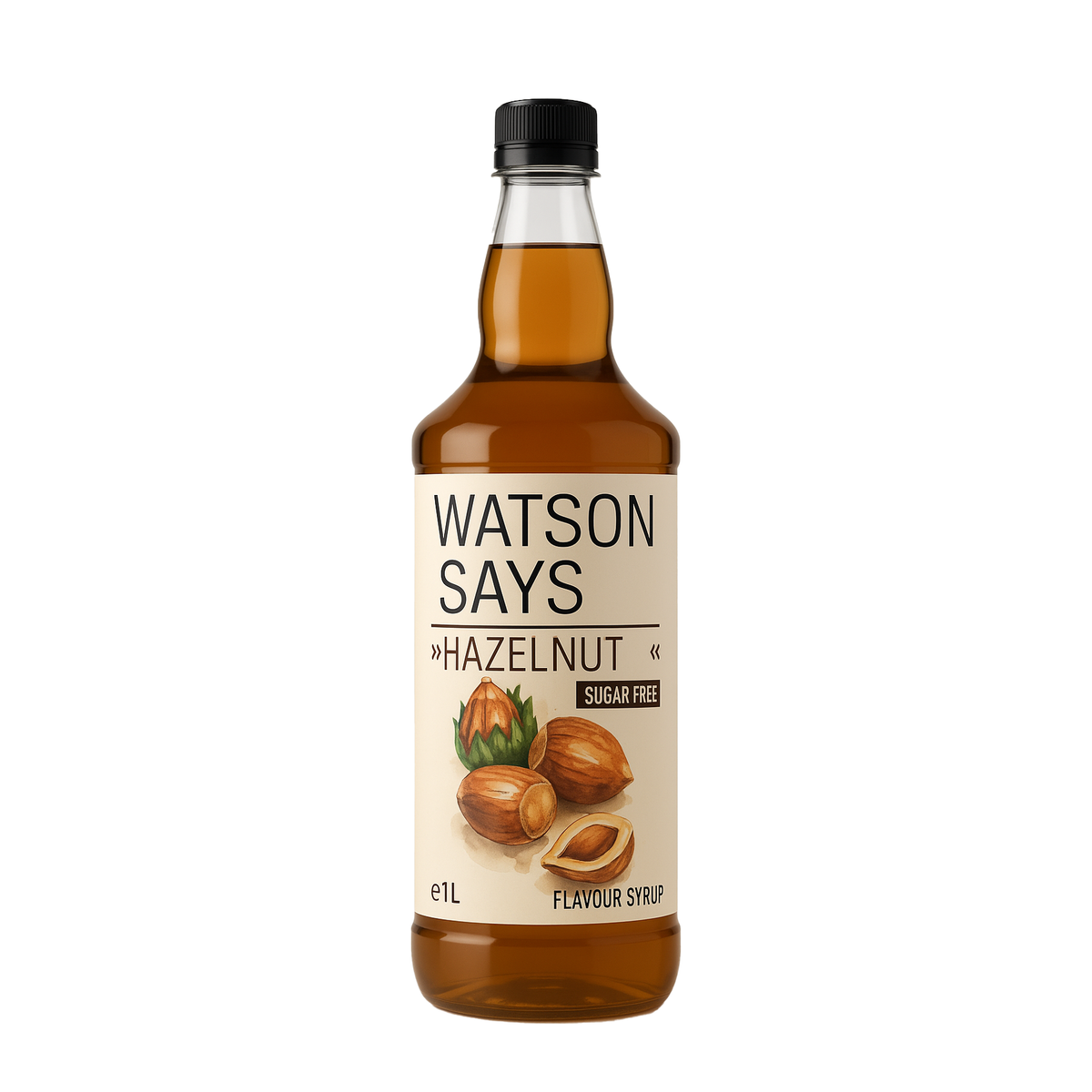 Watson Says: Sugar Free Hazelnut Coffee & Beverage Syrup - 1 Litre Pla ...