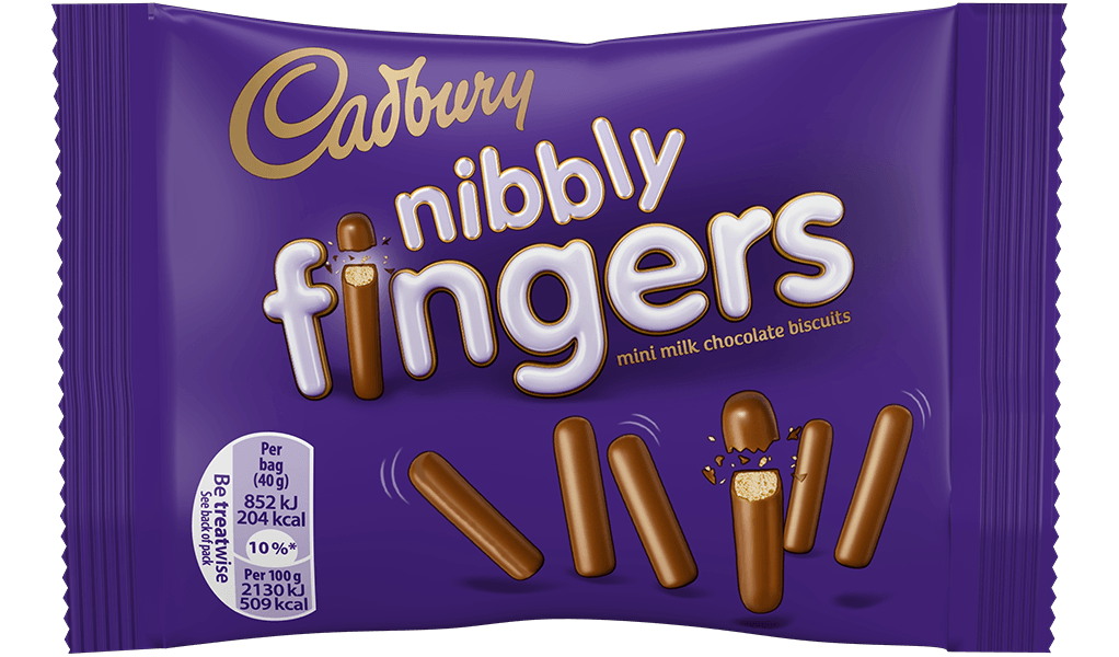 Cadbury Mini Milk Chocolate Nibbly Fingers 40g (16 Pack)