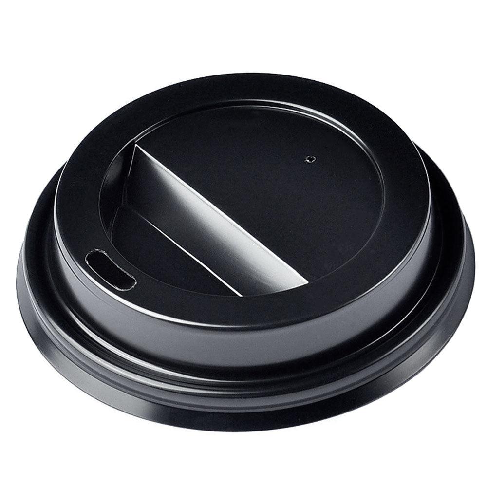 8oz Black Sip Through Lids For Takeaway Coffee Cups Pack of 100