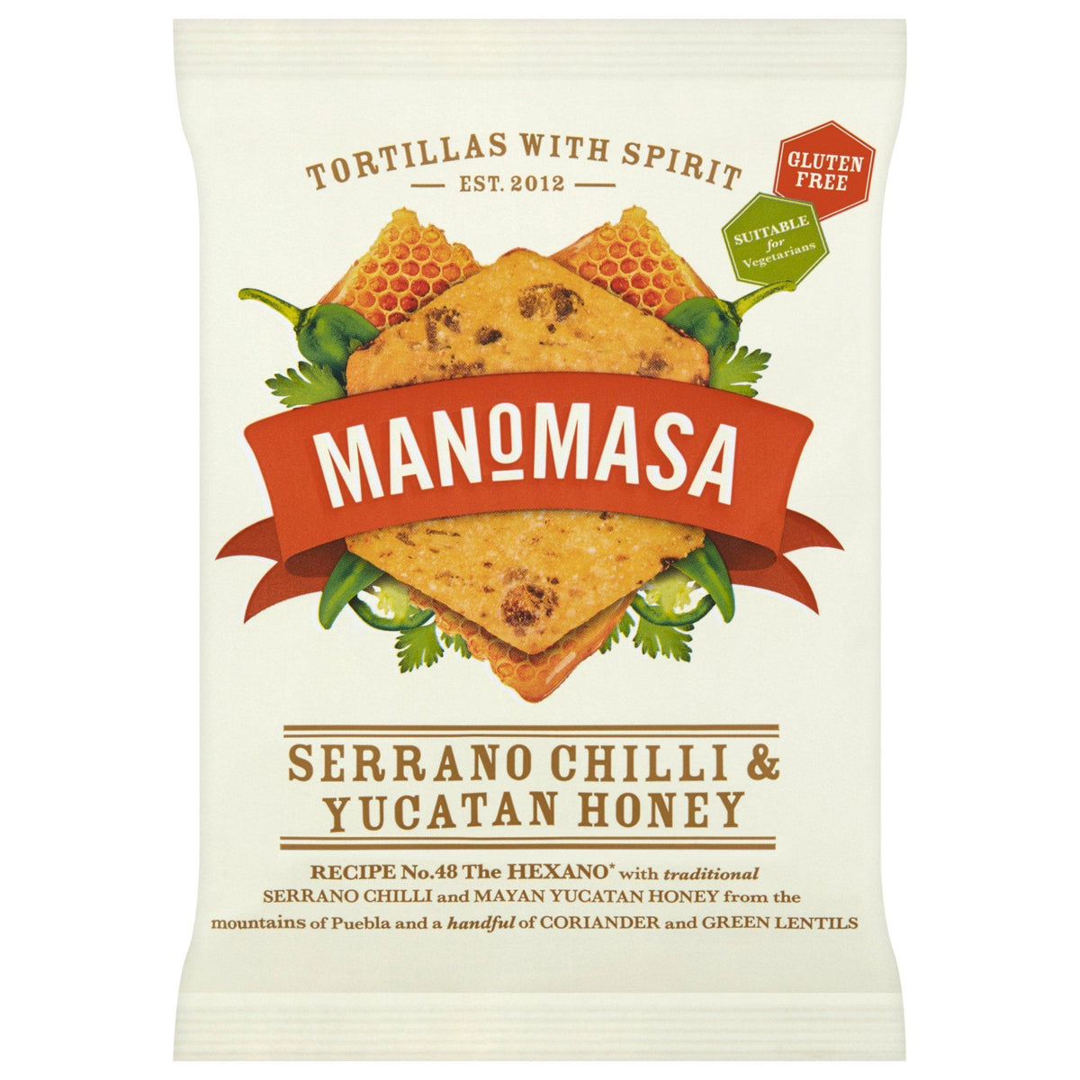 Manomasa Serrano Chilli & Yucatan Honey - Tortilla Chips - 35g (Pack o ...