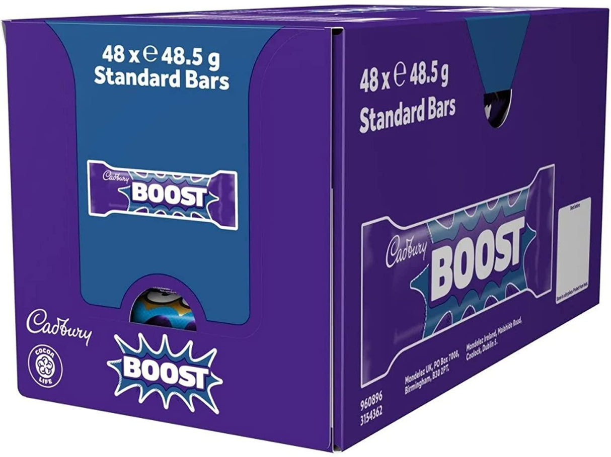 Cadbury Boost Bars - 48.5g (Box of 48) – Vending Superstore Cadbury Boost Bars - 48.5g (Box of 48) – Vending Superstore