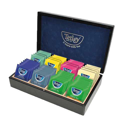 Tetley Tea: Envelope Tea Bags Wooden Display Box - 80 Bags – Vending ...