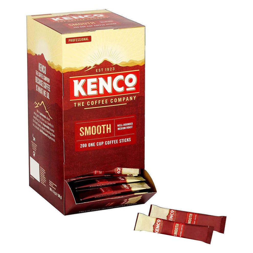 Kenco Smooth Coffee Sachets – Box of 200 | Bulk Instant Coffee Sticks ...