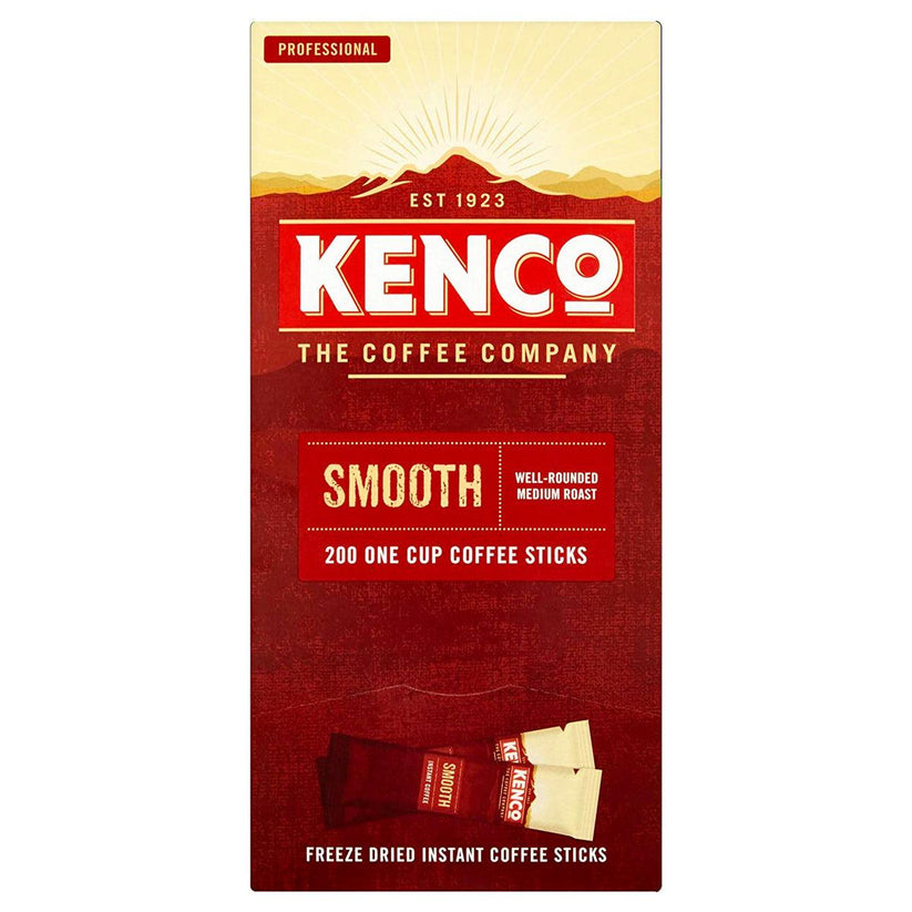 Kenco Smooth Coffee Sachets – Box of 200 | Bulk Instant Coffee Sticks ...